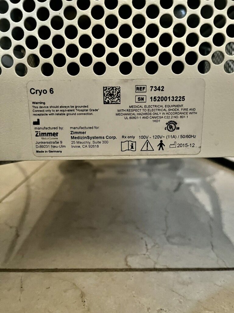 Zimmer Cryo 6 Chiller Device - LENCANA MEDICAL LASER
